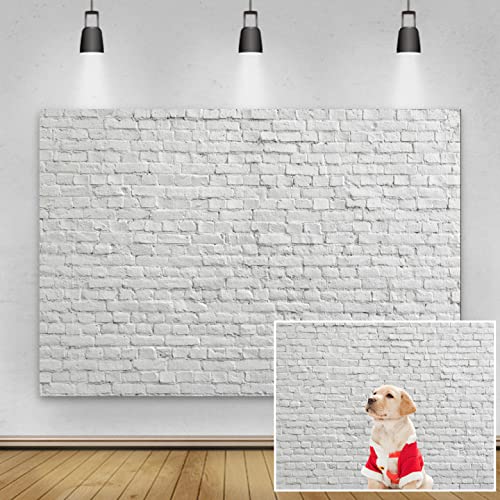 Rustic White Brick Wall Backdrop Yeele 10x8ft Vinyl Brick With Wood ...