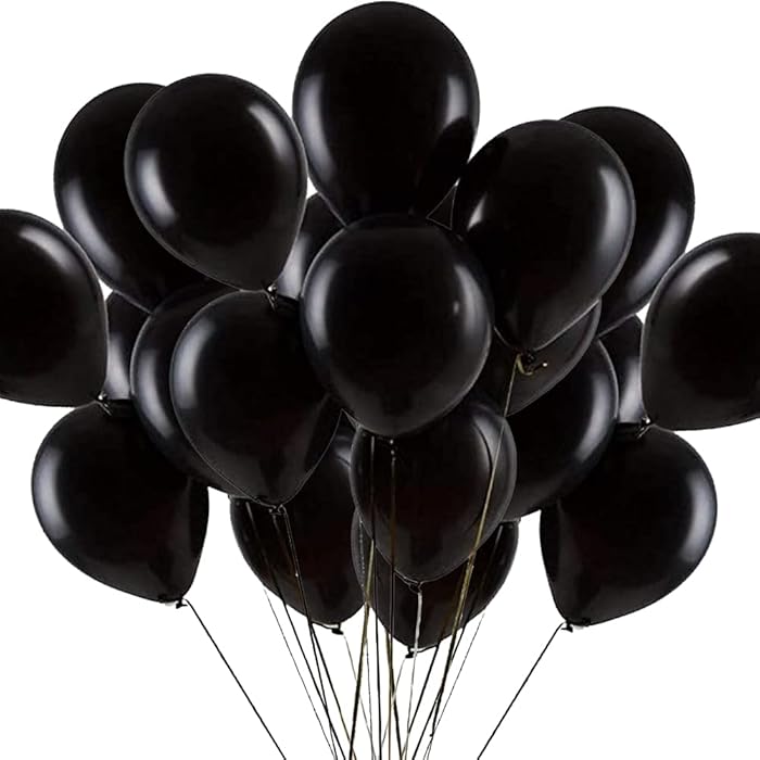Buy 25PCS Black Balloons 12 Inch Black Happy Birthday Balloons 12 Inch ...