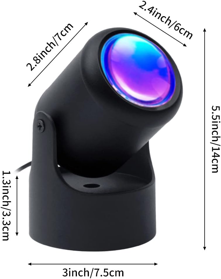 ZUKEY Sunset Lamp,Sunset Projection Lamp, LED Projector Lamp Light with ...