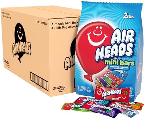 Amazon.com: Airheads Mini Candy Bars, Taffy Variety Pack, Individually ...