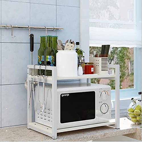 INDIAN DECOR. 36710 Kitchen Shelves Durable 2 Tier Wooden Storage Rack ...