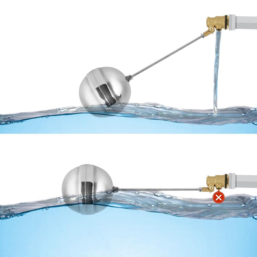 Snapklik.com : Stainless Steel Float Ball Valves, Water Tank Float ...
