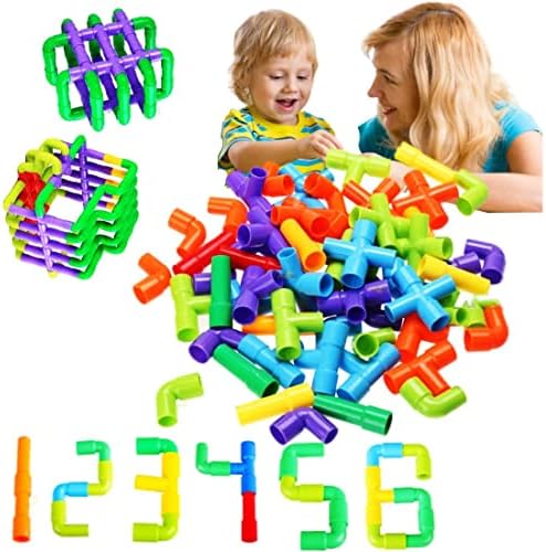 Buy Toy Imagine™ 50+ Pipe-Shaped Puzzle Building Blocks for Preschool ...