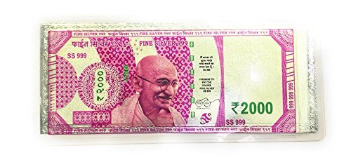 SHRI BALAJI ABHUSHAN BHANDAR SILVER CURRENCY TWO THOUSAND RUPEES NOTE ...