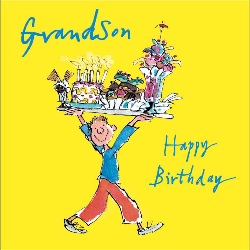Woodmansterne Grandson Birthday Card for Boys - Boy with Tray of ...
