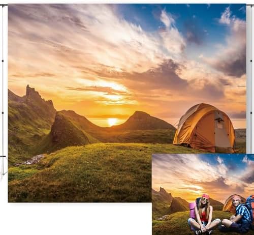 Amazon.com : Caaerttply Forest Camping Backdrop Sunshine Outdoor Travel ...