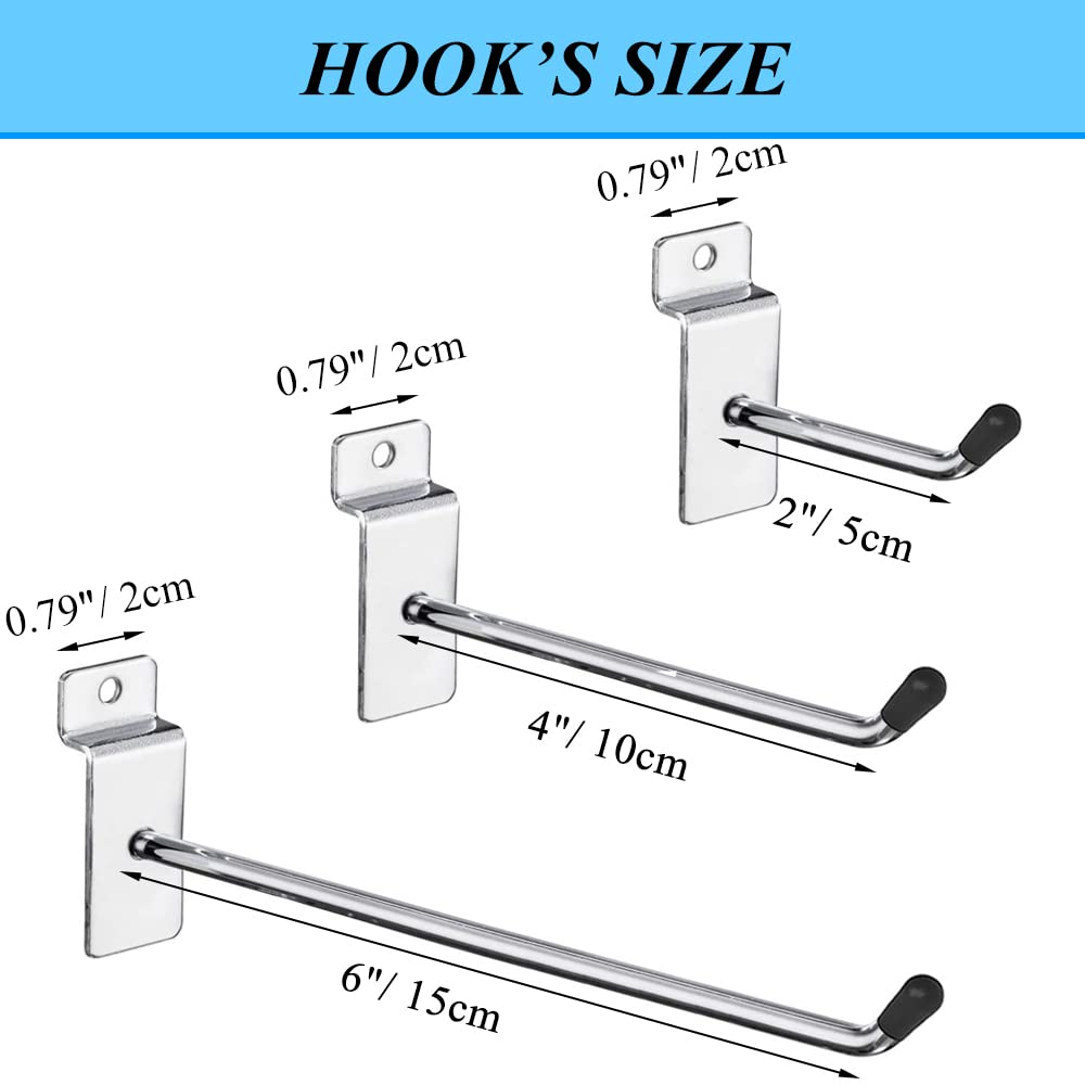 Snapklik.com : 30 Pack Slatwall Hooks, Heavy Duty Slat Board Hooks ...