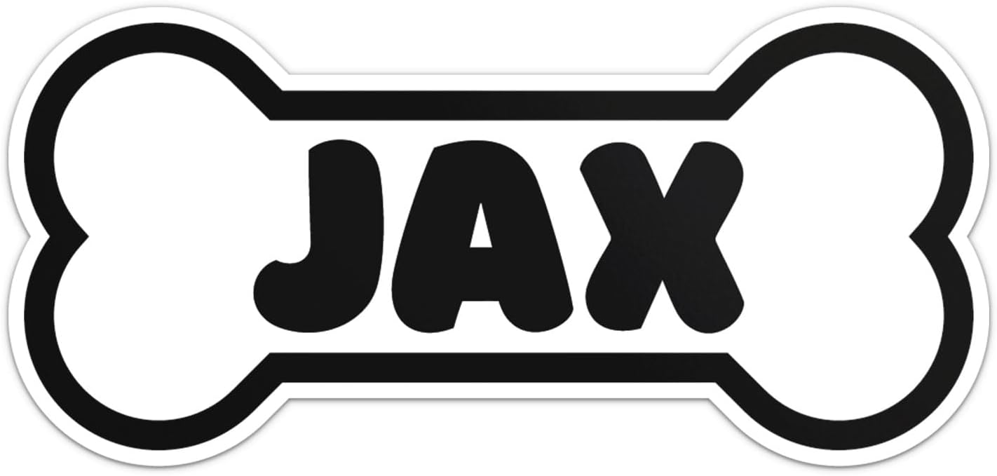 Amazon.com - Jax Dog Name Sticker - Waterproof Vinyl Decal for Car ...