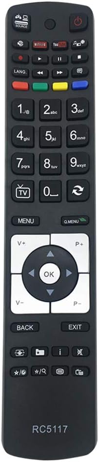 Replacement TV Remote Control RC5117 for All Hitachi Techwood LUXOR ...