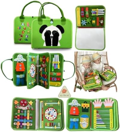 Amazon.com: Toddler Busy Book, Busy Board for Toddlers 2-4, Peek A Boo ...