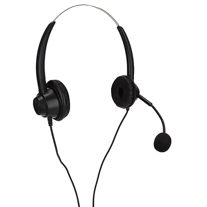 ASHATA Call Center Headphones with Microphone Noise Cancelling ...