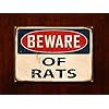 Amazon.com : Lilyanaen New Metal Sign Aluminum Sign Beware Rats Beware ...
