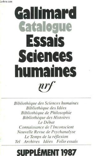 Catalogue essais, sciences humaines. supplement 1987.: Amazon.co.uk: Books