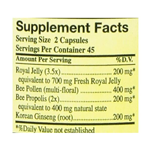 YS Eco Bee Farms, Royal Jelly Bee Pollen Propolis plus Korean Ginseng ...