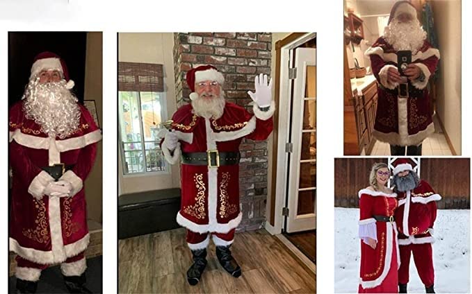 Amazon.co.jp: 7ピース サンタクロース コスチューム クリスマス