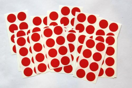 135 White Round Stickers - Sticky Coloured Self Adhesive Labels for ...