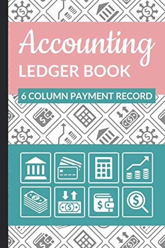 Accounting Ledger Book 6 Column Payment Record: Income and Expense ...