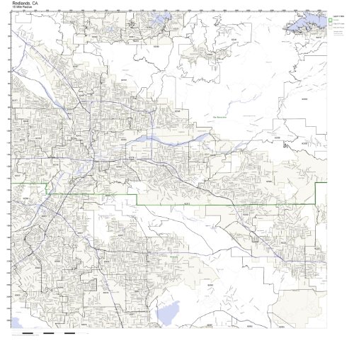 Amazon.com : Redlands, CA ZIP Code Map Laminated : Prints : Office Products