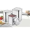 Buy JVL Stainless Steel Kitchen Storage Square Tin with See-Through Lid ...