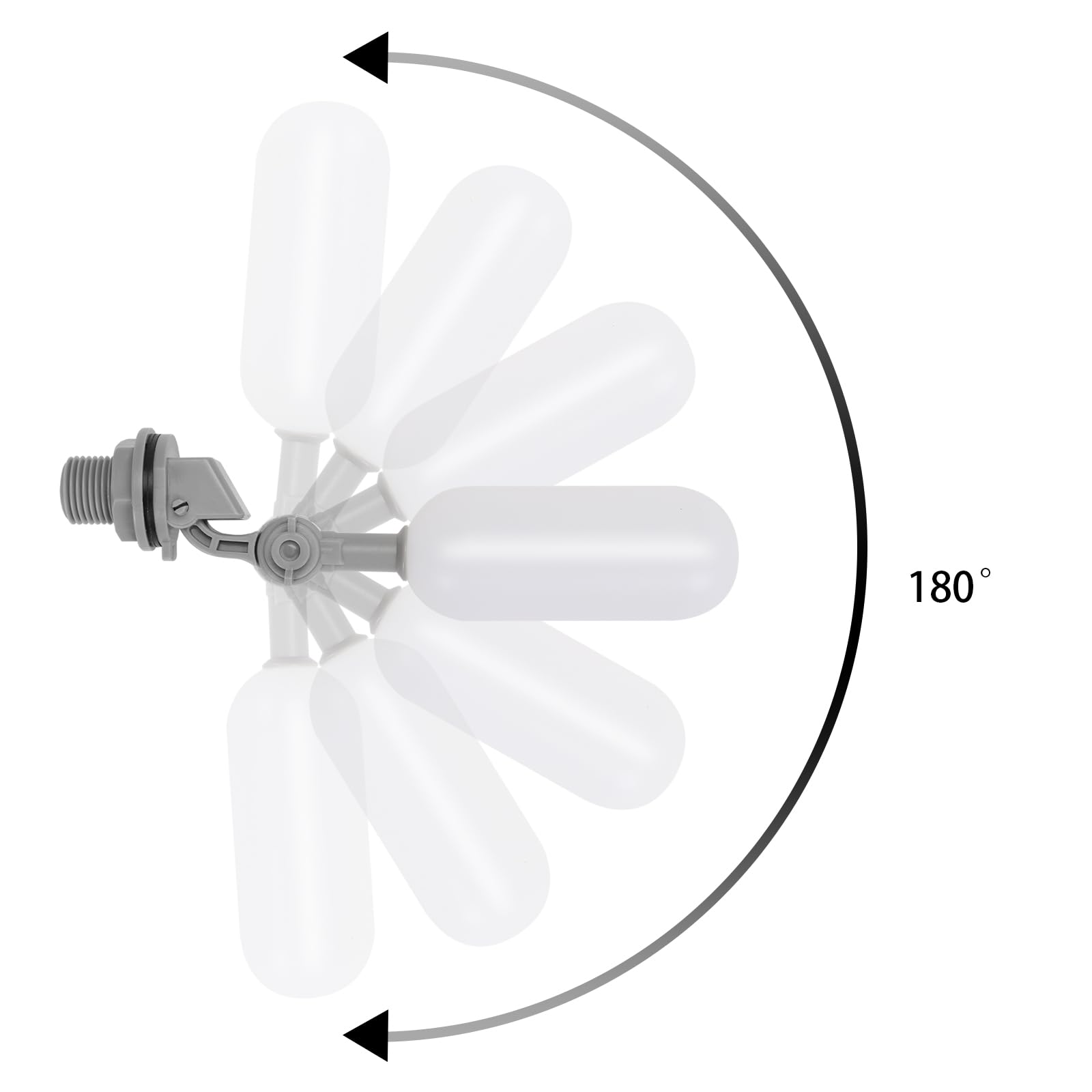 Snapklik.com : GOVALVE PVC Float Ball Valve - 1/2 Inch Mini Plastic ...