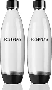 sodastream Twin Pack Fuse Carbonating Water Bottles 1 Litre, for Sparkling Water Maker, BPA Free ...