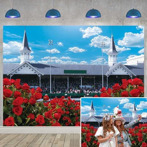 Amazon.com : Kentucky Derby Backdrop Rose Garden Racecourse Photography ...
