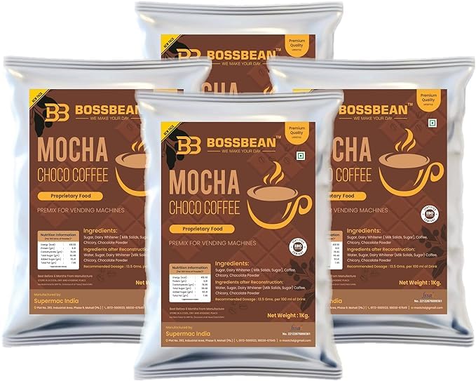 BOSSBEAN Instant MOCHA CHOCO COFFEE Premix | Milk Not Required | Just ...