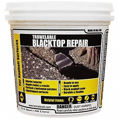 Blacktop Patch, Tub, 1 qt., Black, 40 ft.: Amazon.com: Tools & Home ...
