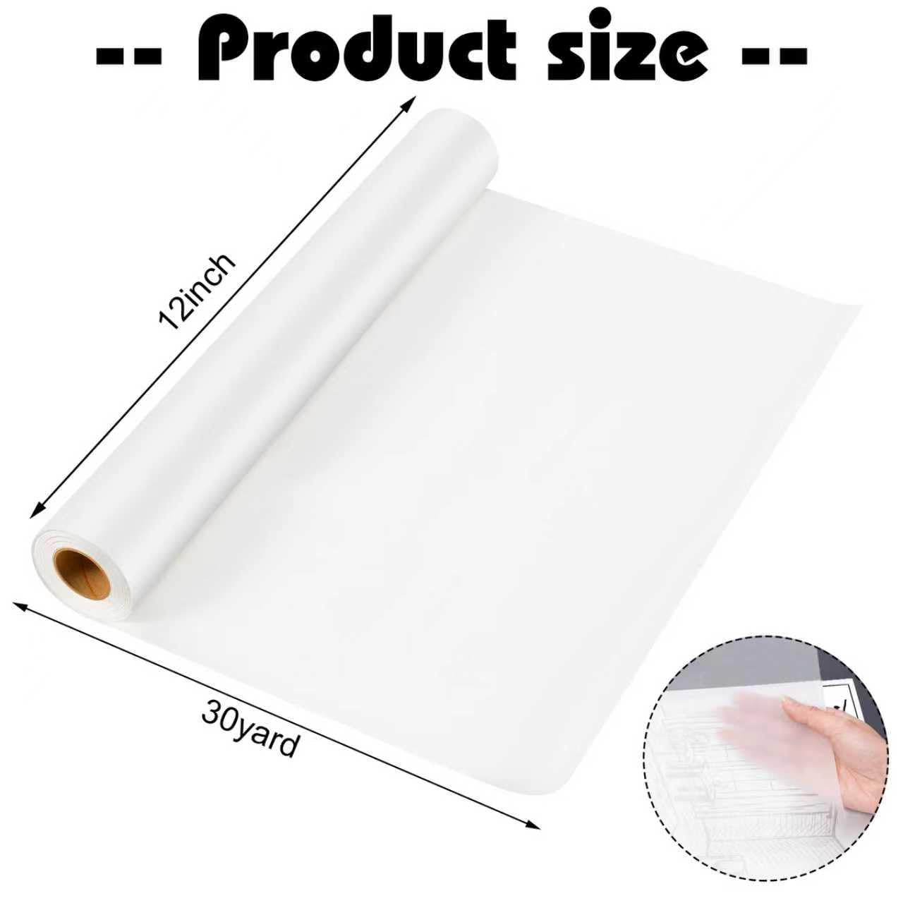 Snapklik.com : Tracing Paper Roll 12 Inch X 30 Yards White Pattern ...