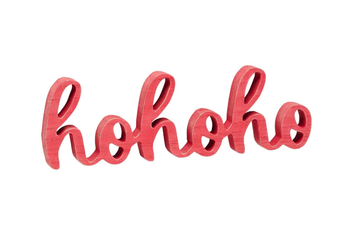 Amazon.com: Collins Painting Weathered Red "HoHoHo" Word Cutout ...