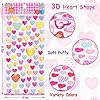 Amazon.com: Puffy Heart Stickers for Kids Crafts,3D Valentines Day ...