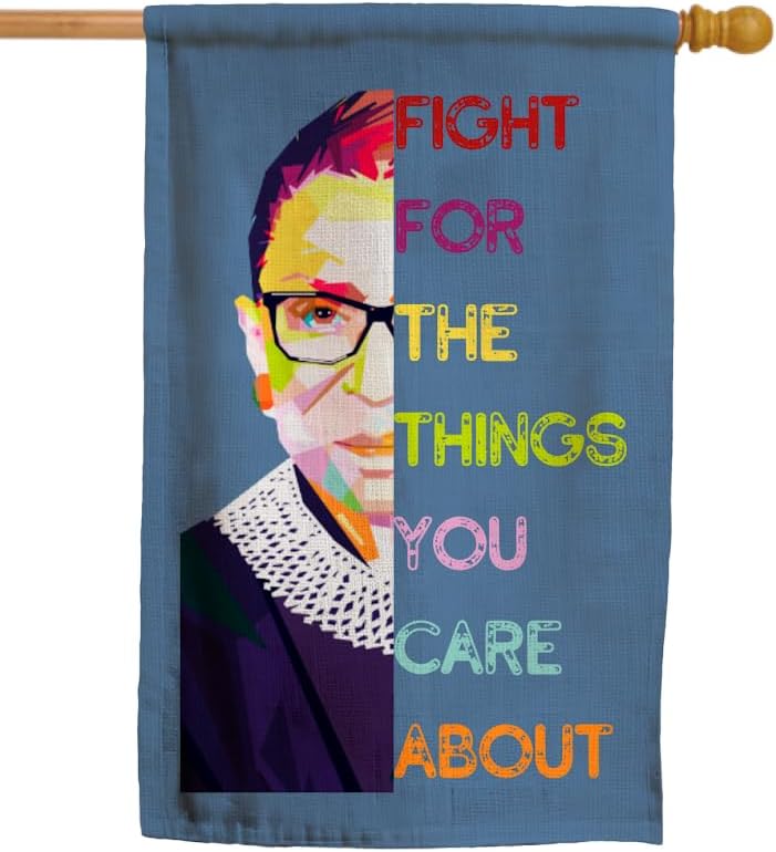 Amazon.com : Ruth Bader Ginsburg Watercolor Garden Flag, Fight for ...
