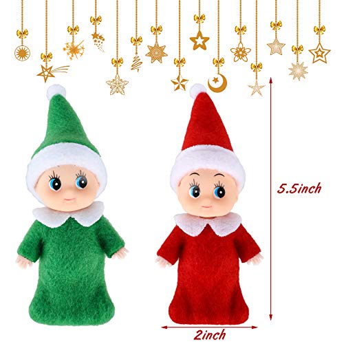 Snapklik.com : 6 Pieces Tiny Elf Doll Christmas Baby Boy And Girl Elf ...