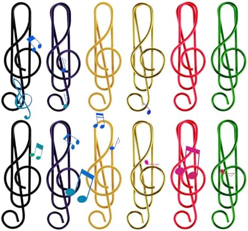 Teaaha 50PCS Music Paper Clips Music Note Paper Clips Cute Metal ...