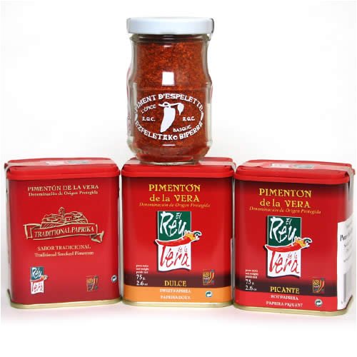 Amazon.com : Artisan Spanish smoked paprika bundle, Traditional, Hot ...