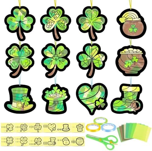 Amazon.com: Tarklanda 48 Pcs St. Patricks Day Suncatchers Craft Kits ...