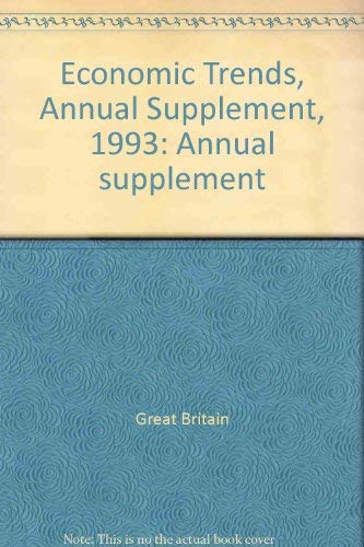 Economic Trends, Annual Supplement, 1993: unknown author: 9780116205322 ...