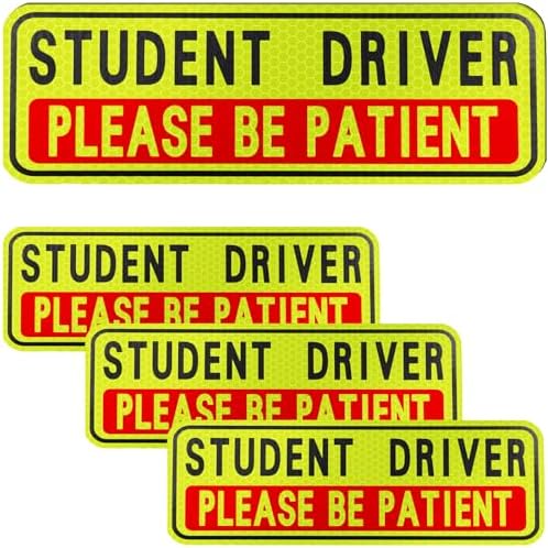 Amazon.com: 4 PCS Student Driver Magnet for Car, Please Be patient ...