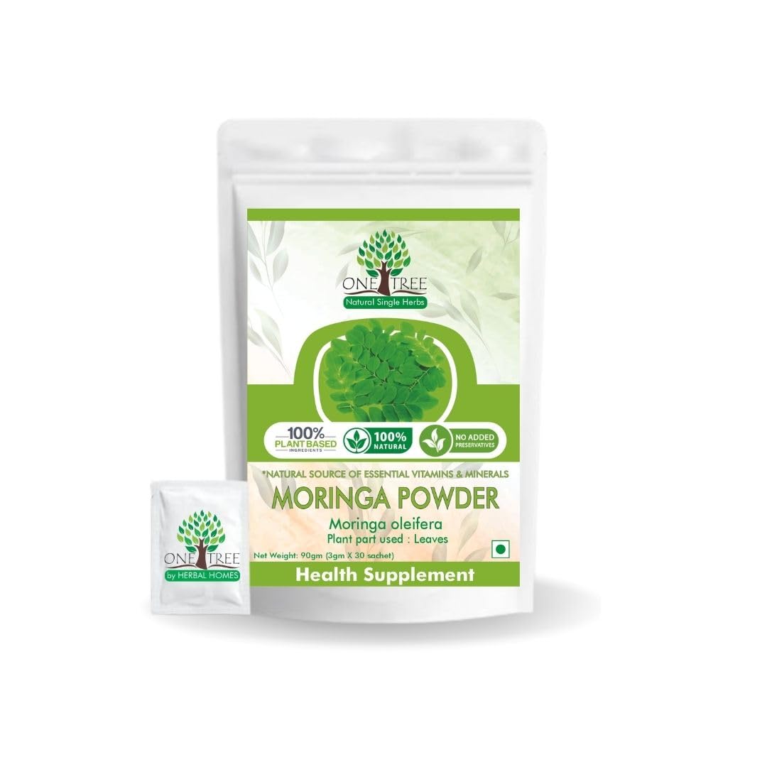One Tree by Herbal Homes Moringa 90gm Powder (3gm x 30 sachet) : Amazon ...
