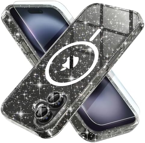 Amazon.com: Choiche for iPhone 16 Plus Case Magnetic, Women Clear Glitter Bling Sparkly Case ...