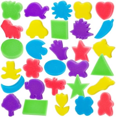 Amazon.com: 24 Pieces EVA Painting Sponges Foam Painting Stamper Double ...