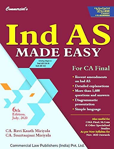 Buy Ind As Made Easy For Ca Final Including Chapter On Ind As 116 & Ind ...