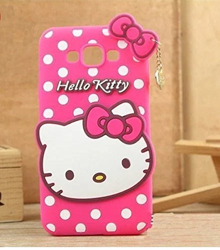 High Quality Hello Kitty Back Cover for J-7 Prime Pink : Amazon.in ...