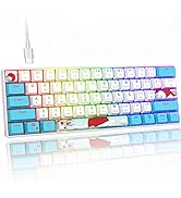 Amazon.com: Ussixchare Backlit Keycaps 60 Percent 87/104 PBT Key Caps ...