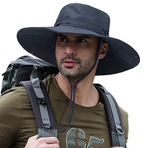 Super Wide Brim Sun Fishing Hat Safari UPF50+ Bucket Boonie Cap for ...