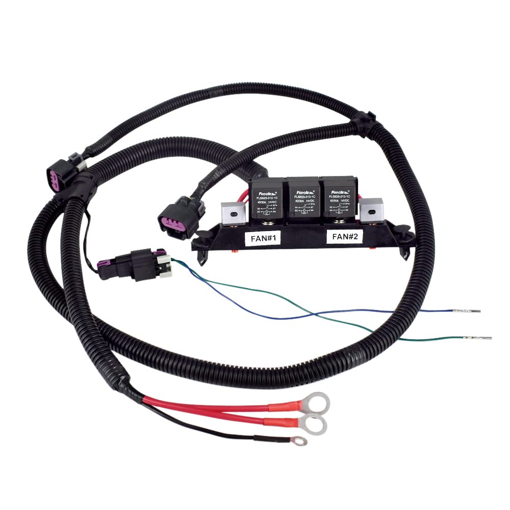 Amazon.com: Speed Electric Dual Fan Control Wiring Harness Fits for ...