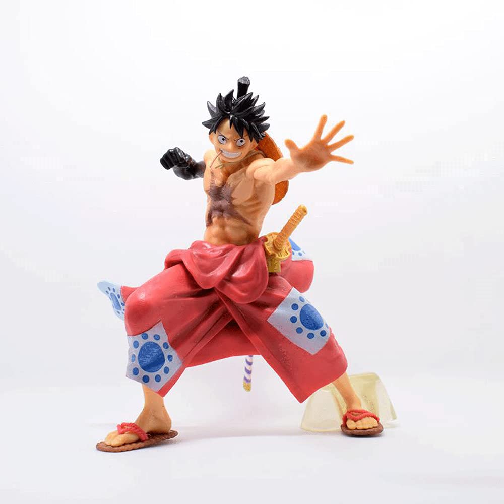 Buy Kurrma One Piece Monkey D Luffy (8.6in/22cm) Replaceable Hands Wano ...