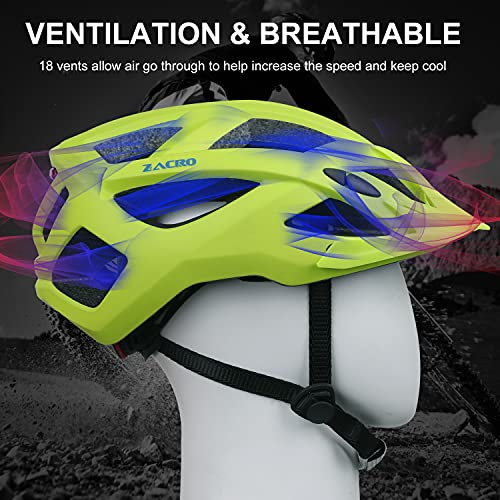 Zacro Bike Helmet Men with Light - CE CPSC Safety Certified Cycle ...