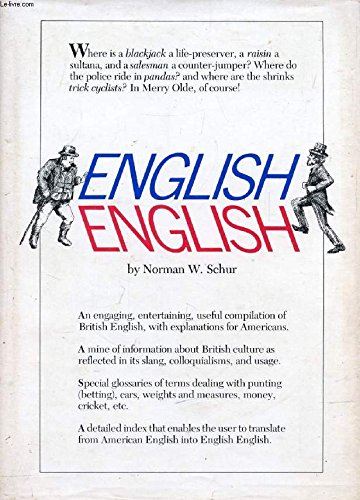 English English: A Descriptive Dictionary: Schur, Norman W ...