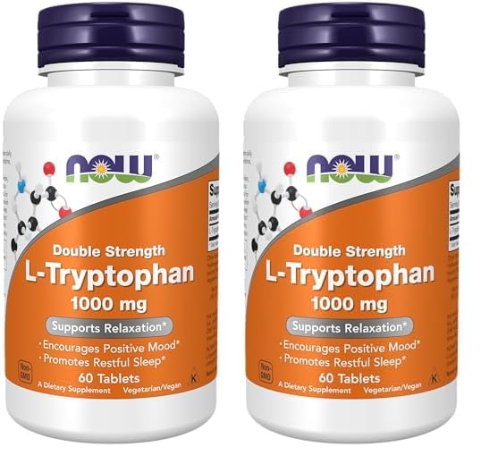 Amazon.com: NOW Suplementos, L-triptófano 1,000 mg, doble fuerza ...